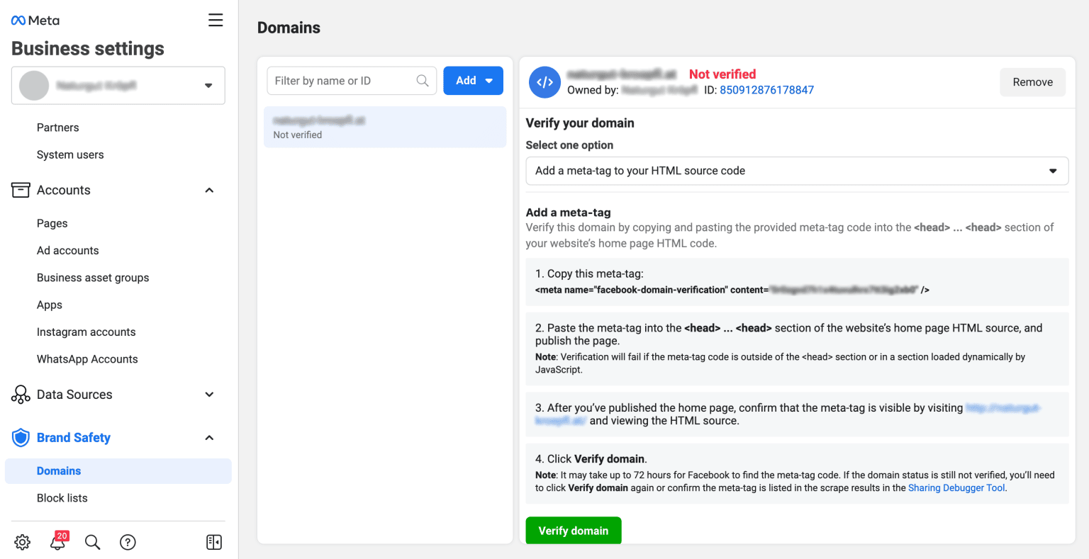 How to Use Facebook Domain Verification