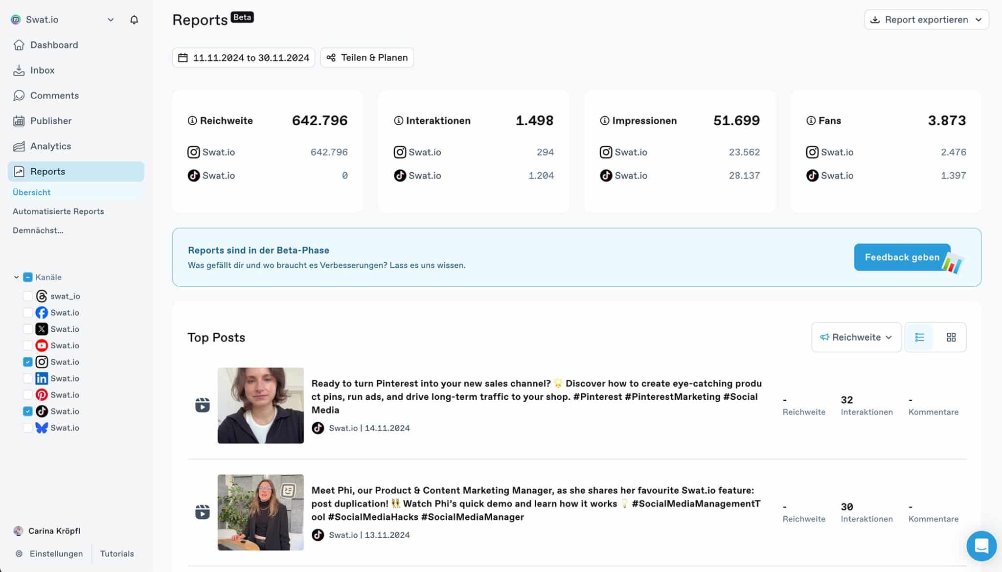 11 Schritte für bessere Social Media Reportings – Swat.io