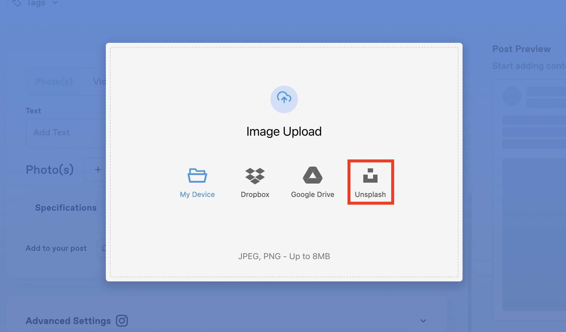 Unsplash integration – Swat.io