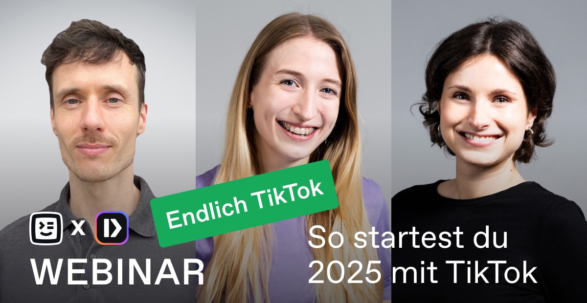 Gratis Webinar für Unternehmen: Endlich mit TikTok starten